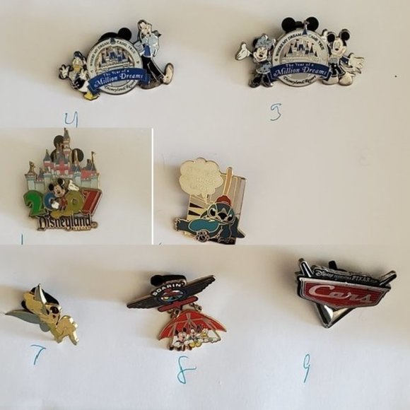 Disney | Jewelry | Disney Collectors Pins Set Of 7 7 Ea 25 Lot | Poshmark